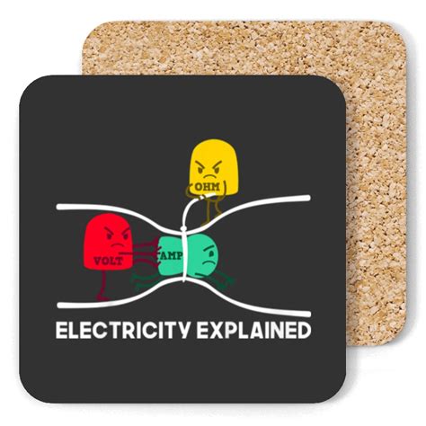 Electricity Explained Coaster I Teacher Nerd Coaster Sold By Brandy Swope Sku 158590 Printerval