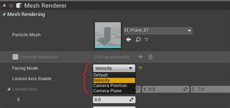 niagara mesh velocity aligned and facing camera help real time vfx