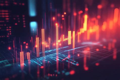 Dynamic Data Visualization Depicting Growth And Trends In Digital Analytics Stock Illustration