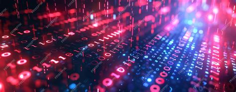 Abstract Digital Binary Code Background Premium Ai Generated Image