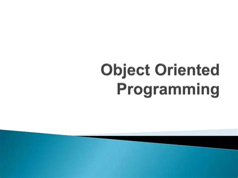 Ppt Object Oriented Programming Powerpoint Presentation Free