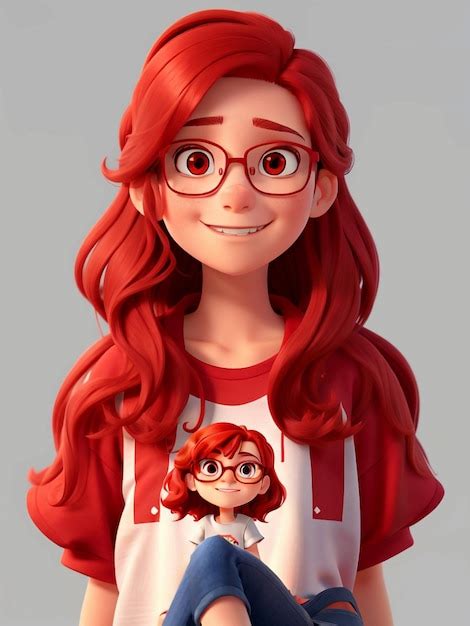 Premium Ai Image A Red Girl