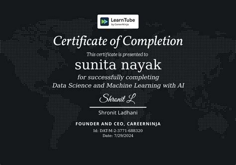 sunita nayak on linkedin successfully completed data science and machine