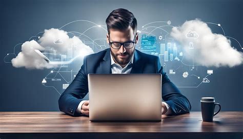 Developers Using Laptop And Smartphone Working With Cloud Data