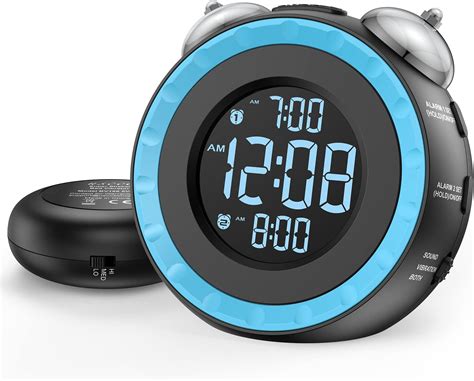 Anjank Extra Loud Alarm Clock With Wireless Bed Shaker Vibrating Dual Alarm For