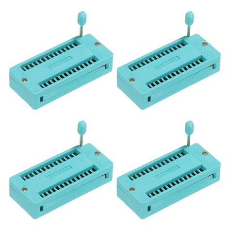 Uxcell Universal Ic Test Zif Socket 28 Pin 2 54mm Pitch For Microcontroller Chip Breadboard