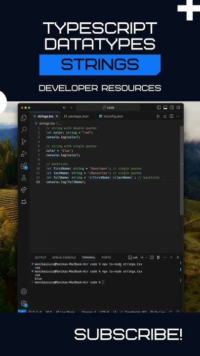 Typescript Strings Single Quotes Double Quotes Backticks