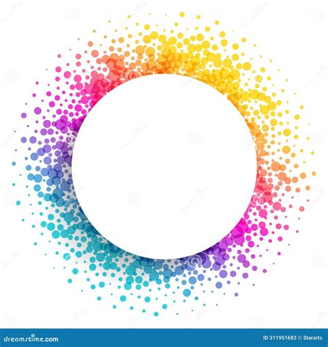 Abstract Colorful Circular Blank Frame Template Design Stock Vector Illustration Of