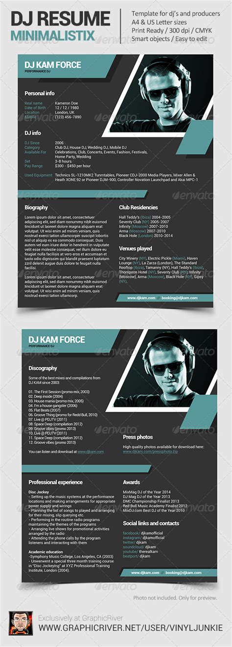 Dj Resume Template Download How To Make A Beautiful Garden