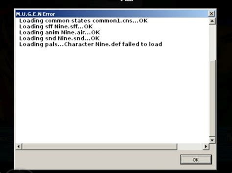 character not working r mugen