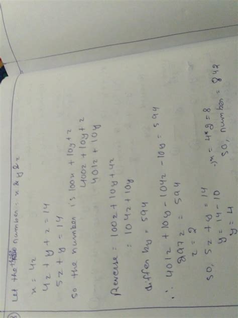 18 A Number Of Three Digits Has The Hundred Digit 4 Times The Unit
