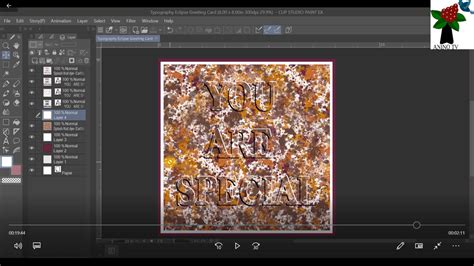 텍스트 도구를 사용한 타이포그래피 이클립스 인사말 카드 타이포그래피 1 By Anino 그림 그리는 요령 Clip