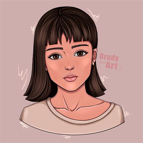 Иллюстрация Мультяшная девушка с каре в стиле другое персонажи