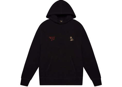 Ovo X Faze Clan Gamer Hoodie Black Mens Fw22 Us
