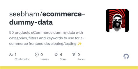 Ecommerce Dummy Data Data Json At Main · Seebham Ecommerce Dummy Data · Github