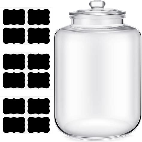 Yaomiao 4 Gallon Glass Jar With Lid Large Cookie Jar With