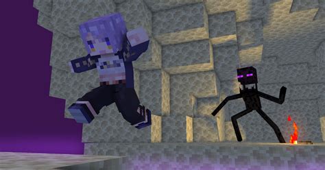 Minecraft Moonahoshinova Running From Enderman January 27th 2023