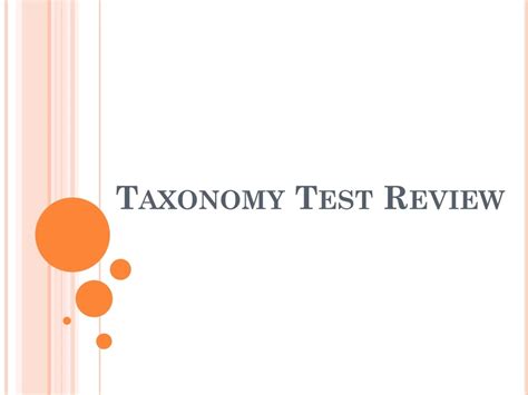 Ppt Taxonomy Test Review Powerpoint Presentation Free Download Id