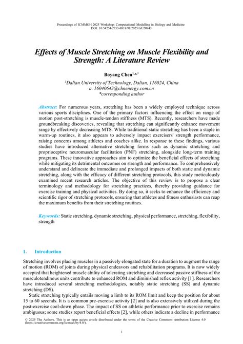 Pdf Effects Of Muscle Stretching On Muscle Flexibility And Strength A Literature Review