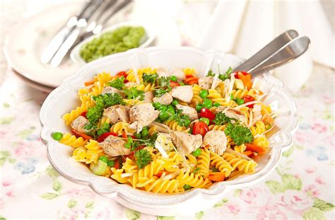 Pastasallad Med Kyckling Och Pesto