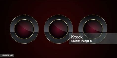 세 개의 원 모음 럭셔리 버튼 벡터 진한 빨간색 그라데이션 기호 요소 모양 아이콘 및 프리미엄 버튼 개념 벡터 디자인 0명에 대한 스톡 벡터 아트 및 기타 이미지 Istock