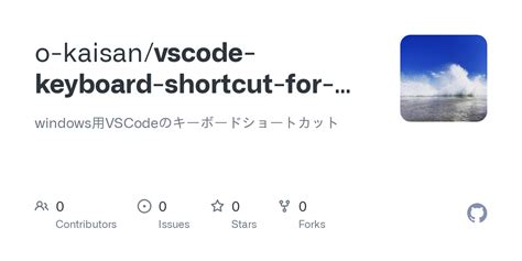 Github O Kaisan Vscode Keyboard Shortcut For Windows Windows Vscode