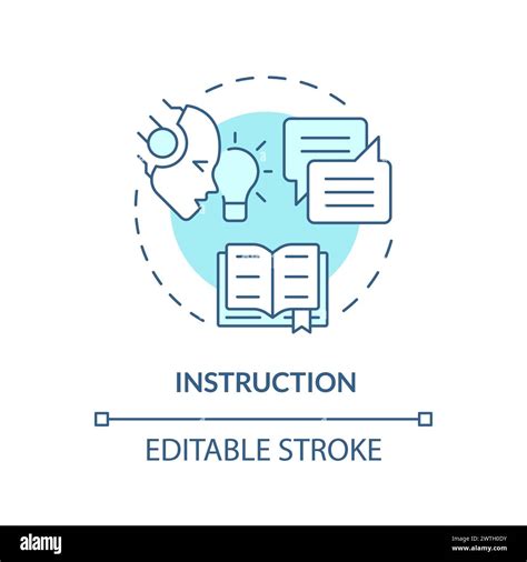 Instruction Soft Blue Concept Icon Stock Vector Image And Art Alamy