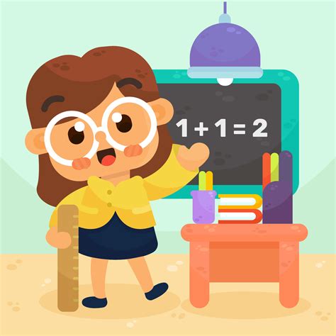 Cartoon Math Teacher