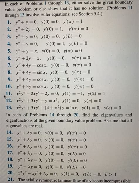 Solved In Each Of Problems 1 Through 13 Either Solve The