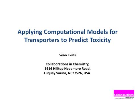 Applying Computational Models For Transporters To Predict Toxicity