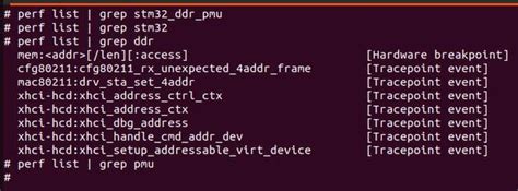 perf list is not showing stm32 ddr pmu stmicroelectronics community