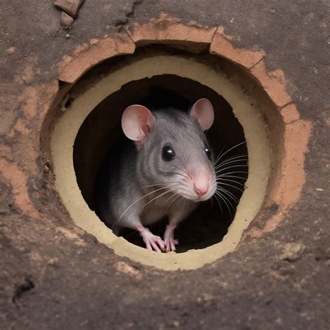 Premium Ai Image Rat Under Hole