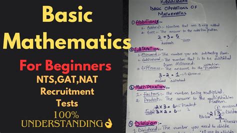 Lec 1 Basic Mathematics For Beginners Ntsgatnatrecruitment
