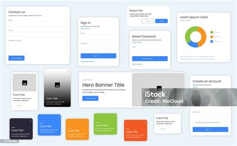 웹 및 모바일 화면 대시보드를 위한 카드 Ui 디자인 가입서에 대한 스톡 벡터 아트 및 기타 이미지 가입서 개념 개념과 주제 Istock