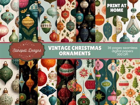 Vintage Ornaments Seamless Patterns Starspell Designs