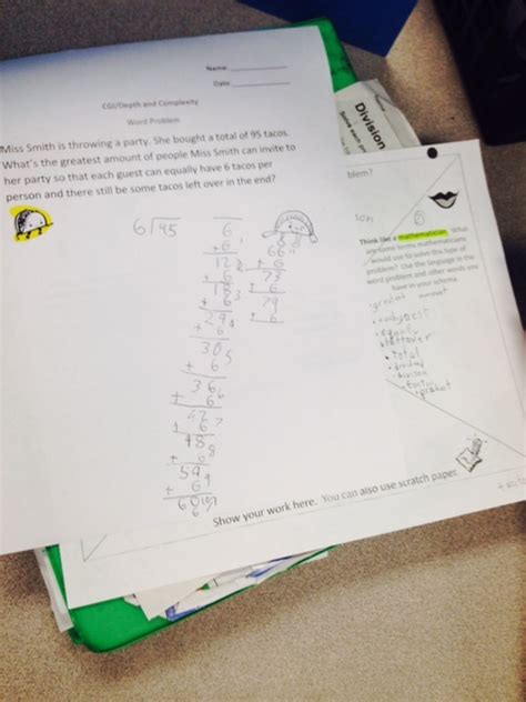 using depth and complexity frames in math