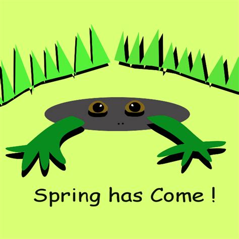 Download Spring Has Come With Frog Svg Freepngimg