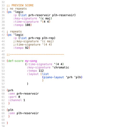 Preview Score Playback Function Examples Opusmodus