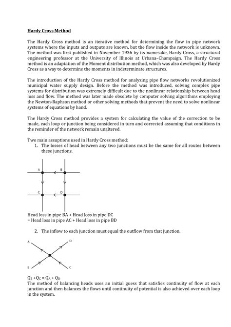 hardy cross method hydraulics hardy cross method hardy cross method