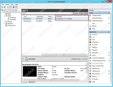 Windows Server 2012 Hyper V Live Migration Baki Çubuk