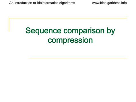 Pdf Sequence Comparison By Compressionksvimffcunicz~mrazbioinf