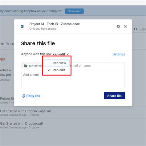 Cara Menggunakan Dropbox Untuk Pertama Kali Gambar