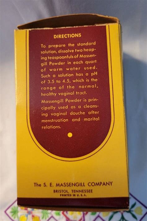 Rare Vintage Massengill Douche Powder Jar In Original Box 6 Oz