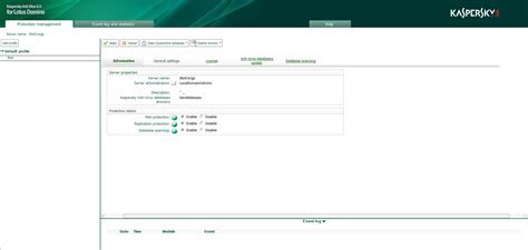 enabling and disabling database scanning