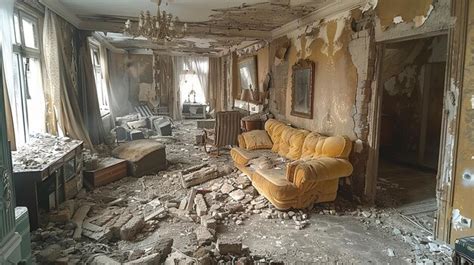 Apartments ceiling was completely destroyed Generative Ai | Premium AI ...