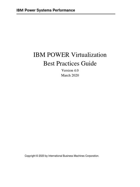 Ibm Power Virtualization Best Practices Guide Pdf Central