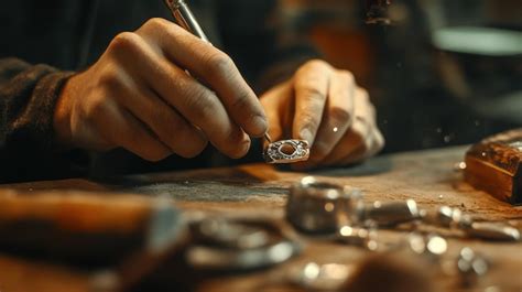Gold And Silver Jewelry Production Artisan Hands Crafting Detailed