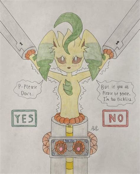 Commence Tickle Testing On This Adorable Leafeon By Necromancerghesh