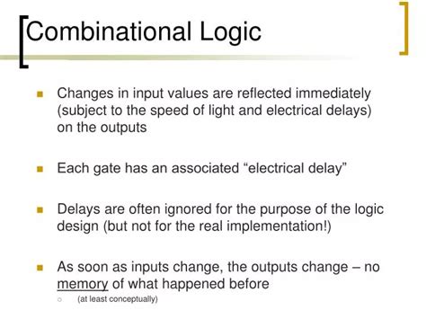 PPT Combinational Logic PowerPoint Presentation Free Download ID
