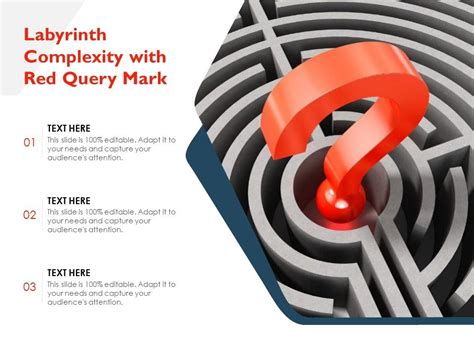 labyrinth complexity with red query mark ppt powerpoint presentation